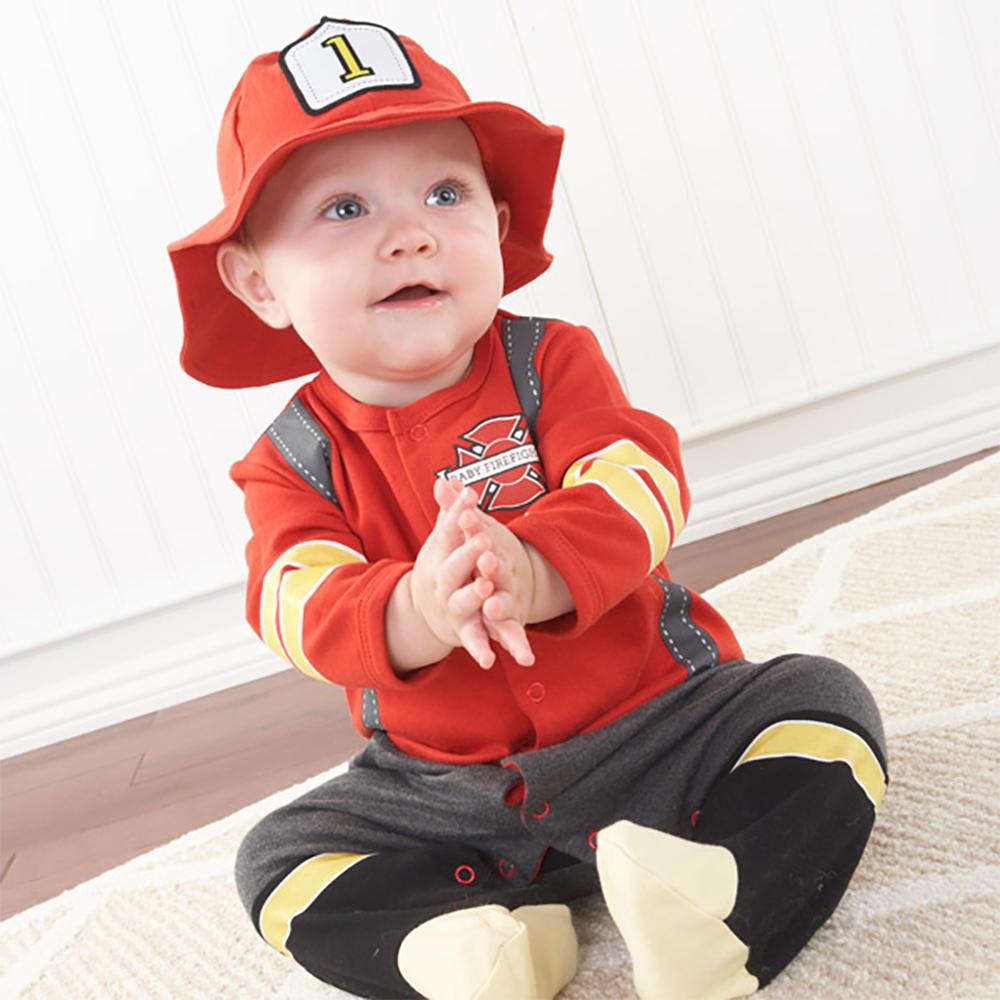 Big Dreamzzz Baby Firefighter 2-Piece Layette Set (Personalization Ava ...
