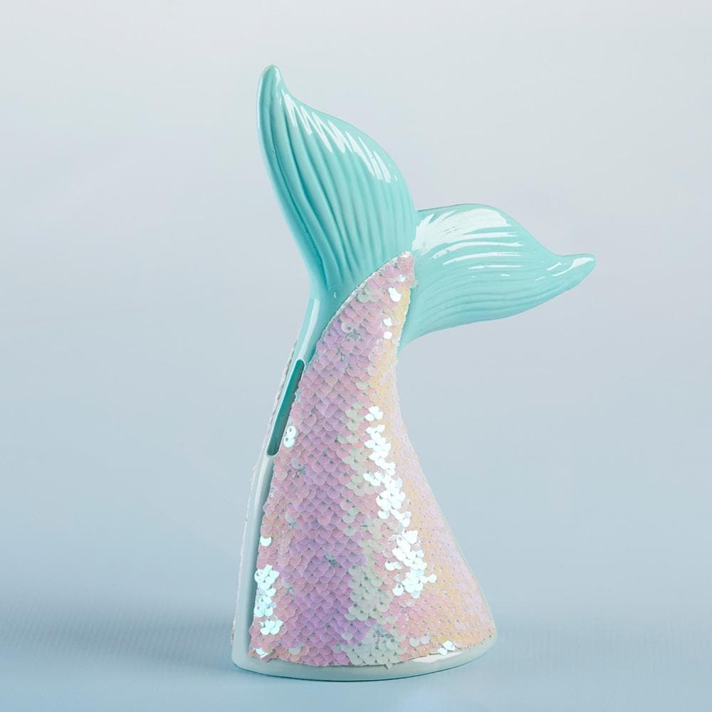 Reversible Sequin Mermaid Tail Porcelain Bank – Corner Stork Baby Gifts ...